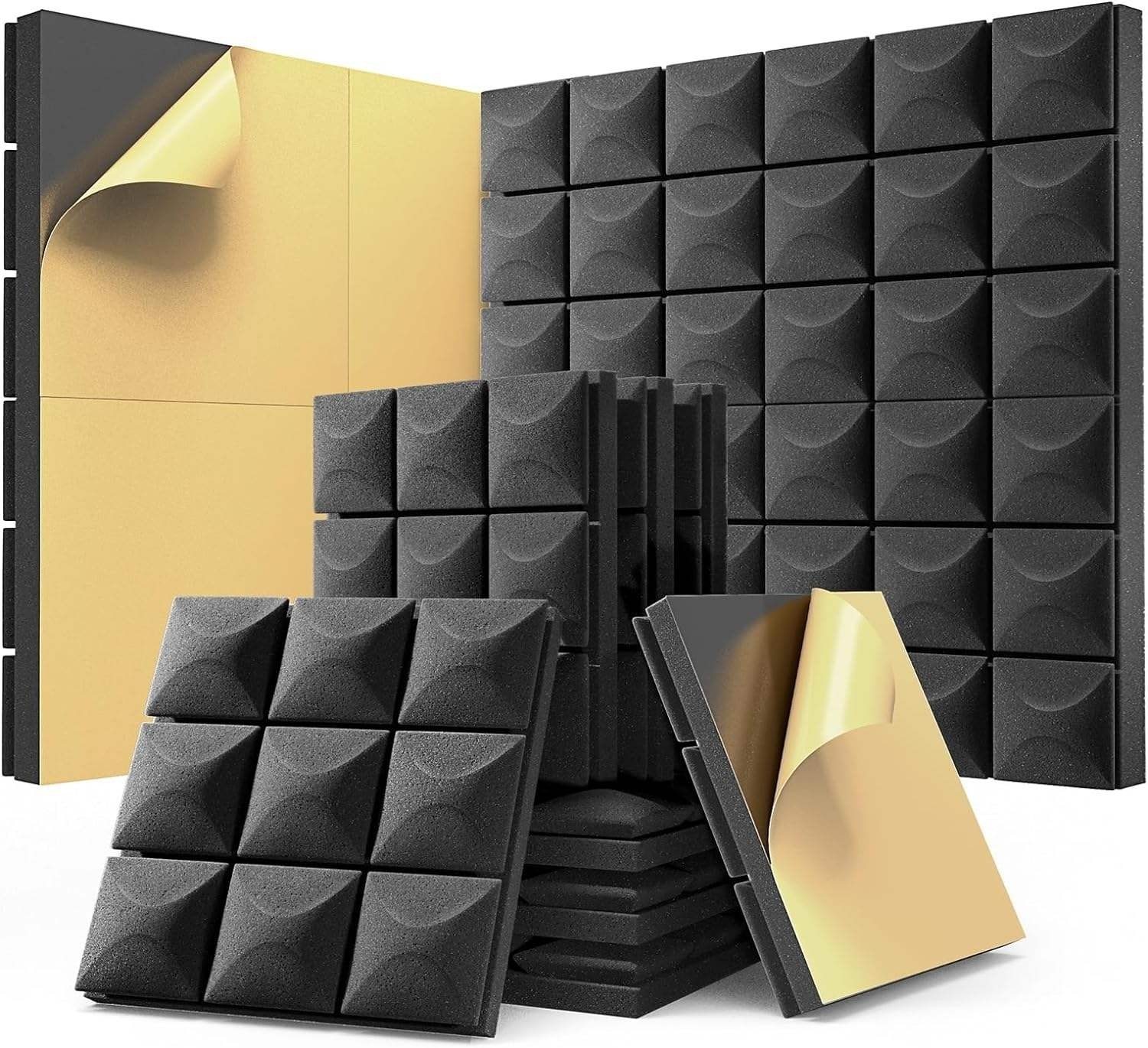Mushroom Design Sound Dampening Panels 12" X 12" X 2"acoustic Foam ...
